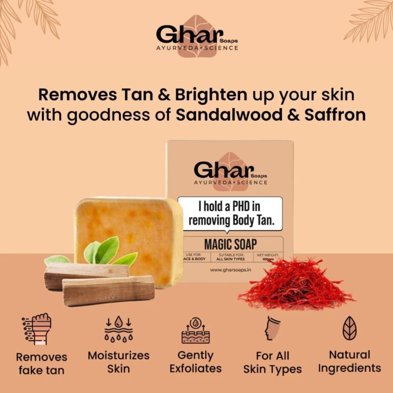 Ghar Soaps Sandalwood & Saffron Magic Soaps For Bath – The Uniqify